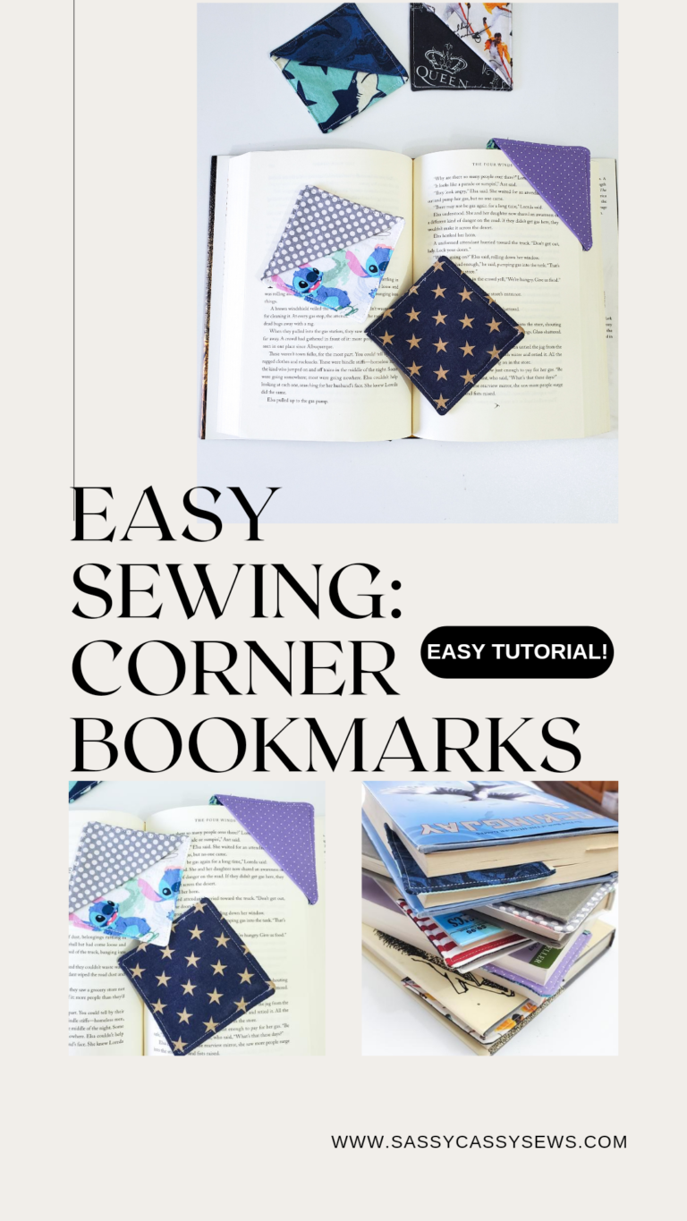 How To Sew A Corner Bookmark | Sassy Cassy's
