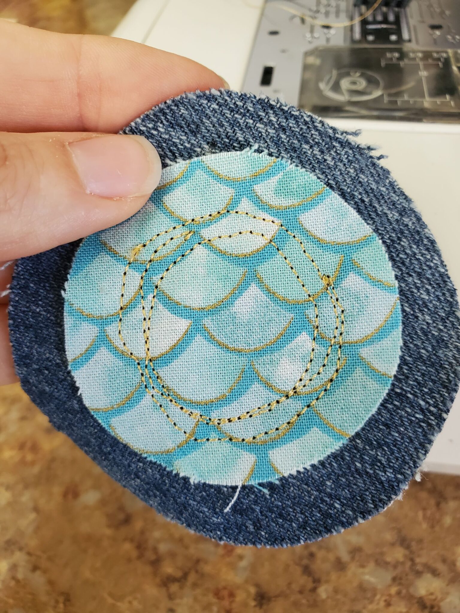 How To Sew An Upcycled Keychain From Old Denim & Fabric Scraps | Sassy ...